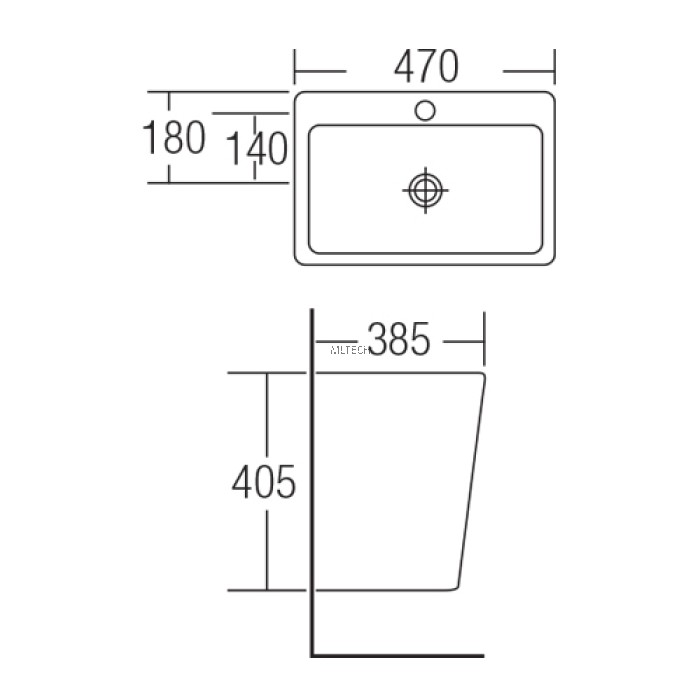 L-701 Wall Hung Basin