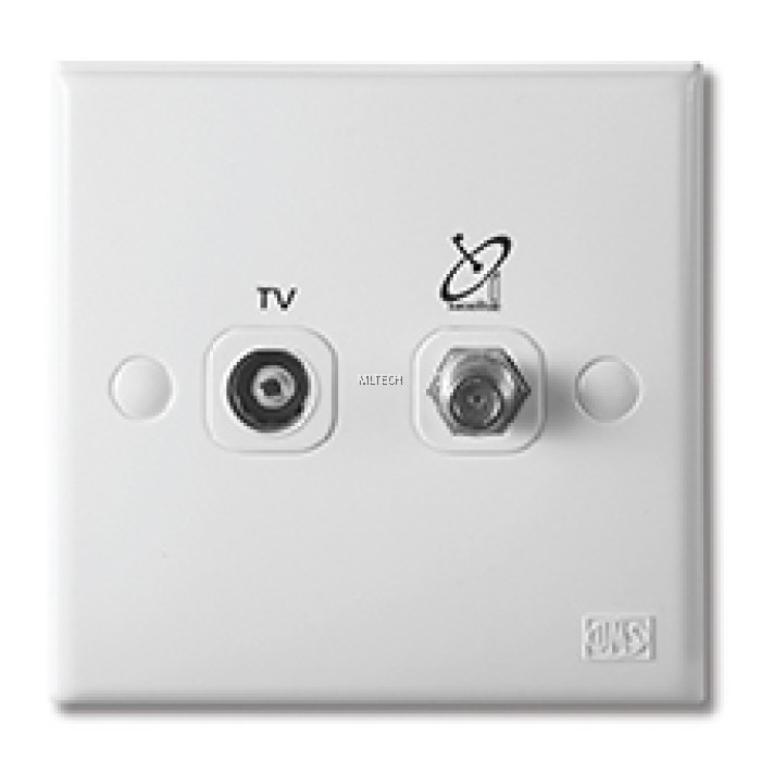 3 Series Satellite, Telephone, TV&LAN Data Socket - 2 Gang TV + F-Type ...