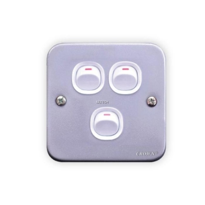 Metal Clad Switches - 3 Gang Switch