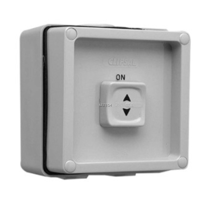 S56 Series - 250V 10A Single Sliding Switch IP56, Grey
