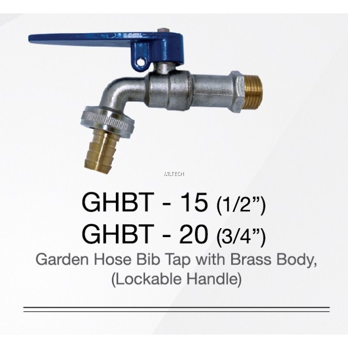 Garden Hose Bip Tap With Brass Body (Lockable Handle)