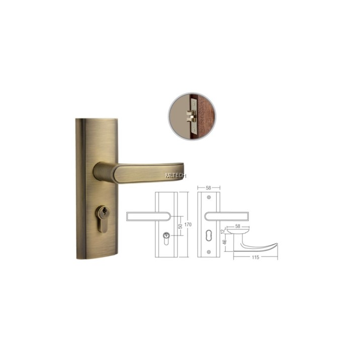Tubular Lever On Plate - SGTLP-0910