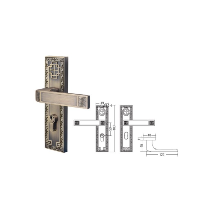 Tubular Lever On Plate - SGTLP-0915