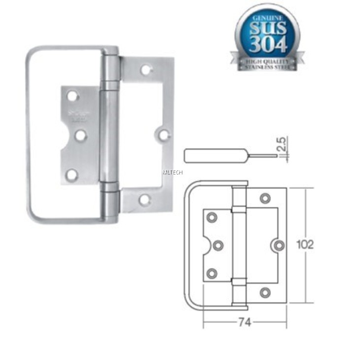 Door Hinges - Stainless Steel Bi-fold Hinge with Handle