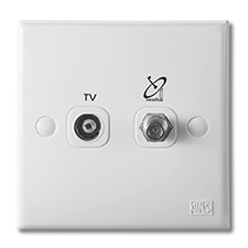 3 Series Satellite, Telephone, TV&LAN Data Socket - 2 Gang TV + F-Type ...