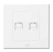 9 Series Satellite, Telephone,TV & LAN Data Socket - 2 Gang LAN Socket ...