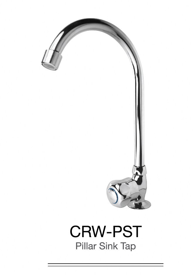 CRW-PST Crown Knob Handle Pillar Sink Tap