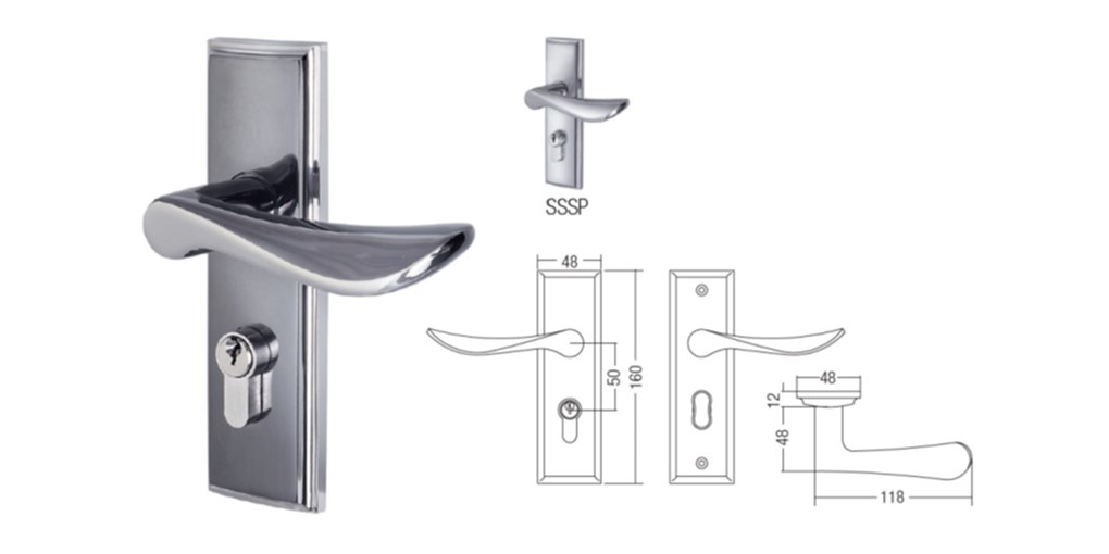 Tubular Lever On Plate - SGTLP-0913