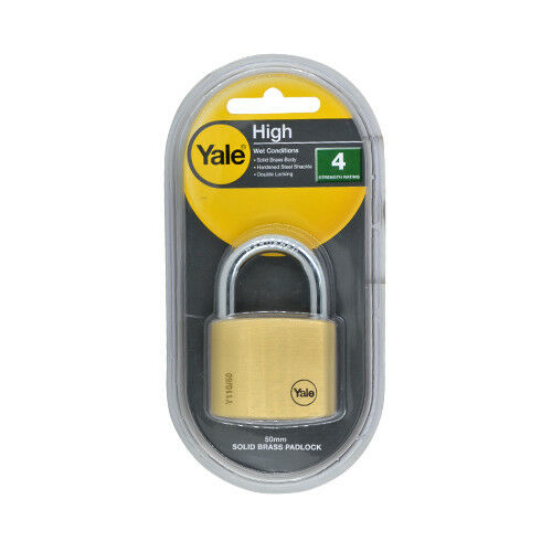 Yale Y110/50/127/1 Solid Brass Body Keyed Padlock